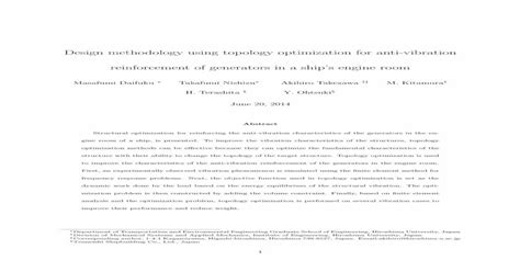 Pdf Design Methodology Using Topology Optimization For Anti Home Hiroshima U Ac Jp Akihiro