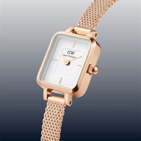 Quadro Mini Champagne Square Dial Watch For Women Dw