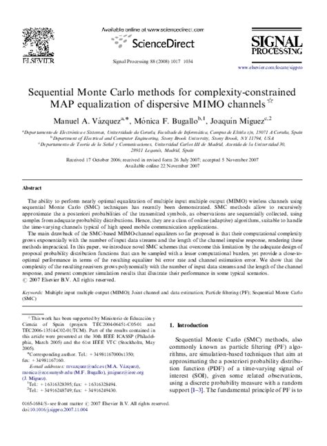 pdf sequential monte carlo methods for complexity constrained map