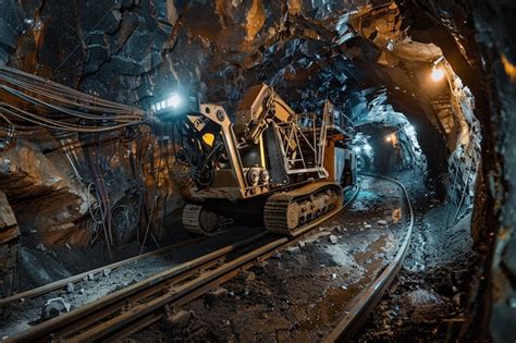 Premium Photo Futuristic Robots In A Futuristic Mining Operation