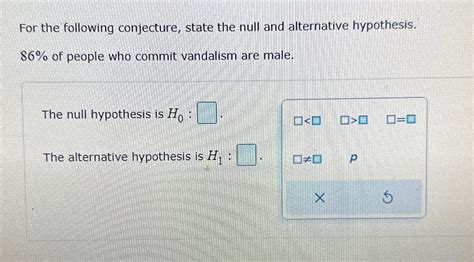solved for the following conjecture state the null and