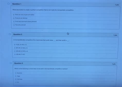 Solved D Question 1 1 Pts What Assumption Is Made In Perfect