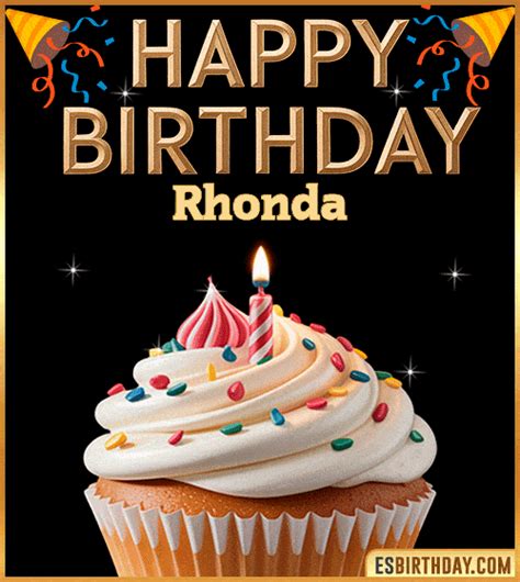 Happy Birthday Rhonda  🎂 Animated Images Wishes And Music 【27 S】