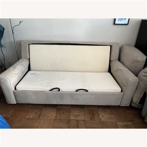 American Leather Sleeper Sofa With Chaise Lounge Aptdeco