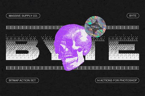 Byte Bitmap Actions For Photoshop On Behance