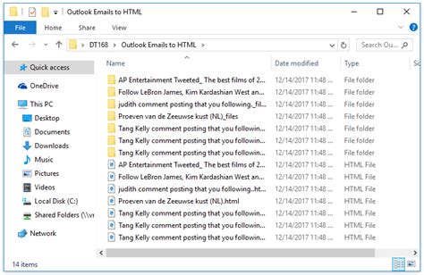 How To Save Export Emails As HTML File In Outlook