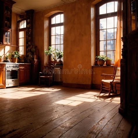 Apartment Interior Of Home Vintage Retro Classic Decor Stock