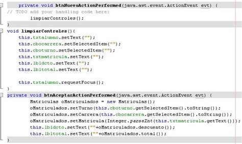 Ejercicios NETBEANS NETBEANS NETBEANS NETBEANS NETBEANS Matrícula