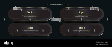 4 Luxury Multipurpose Infographic Buttons And Four Golden Buttons Template With Option And