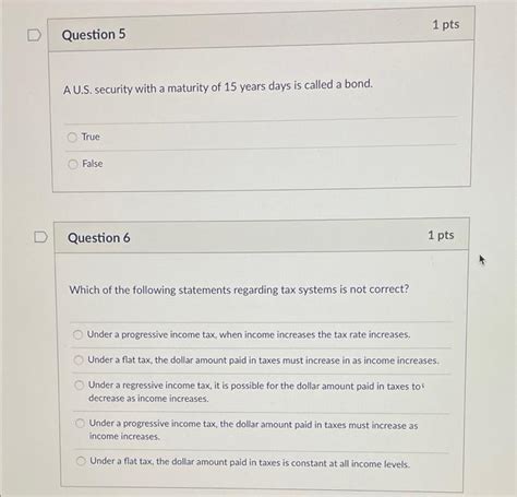 Solved 1 Pts Question 5 A A U S Security With A Maturity Of