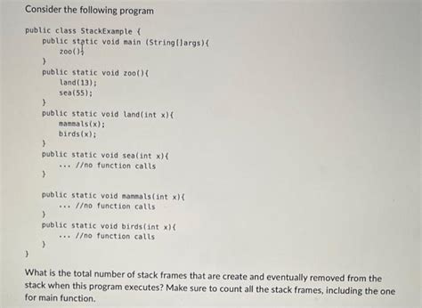 Solved What Is The Total Number Of Stack Frames That Are Chegg