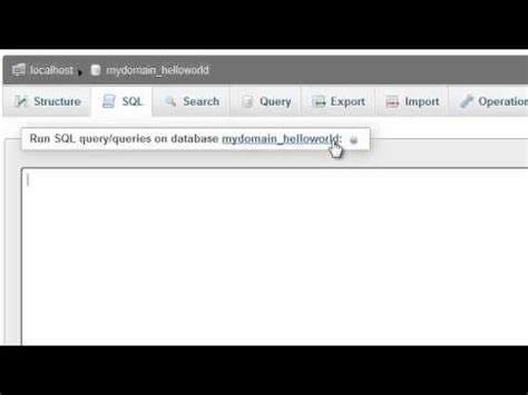 How To Run SQL Queries In PhpMyAdmin YouTube
