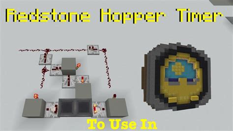 Minecraft Tutorial Redstone Hopper Timer For Clock Youtube