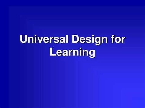 PPT Universal Design For Learning PowerPoint Presentation Free Download ID 27716