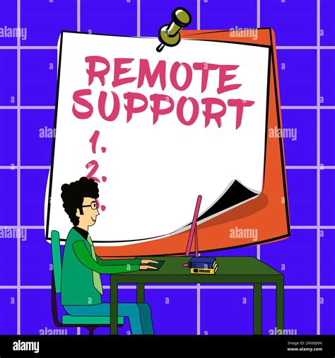 Text Caption Presenting Remote Support Concept Meaning Help End Users To Solve Computer