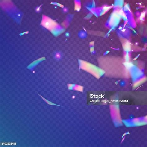 생일 질감 투명한 색조 레트로 추상 배경 반짝이는 프리즘 바이올렛 디스코 효과 판타지 호일 홀로그램 스파클 유니콘 아트 보라색 생일 텍스처 Fete에 대한 스톡 벡터 아트