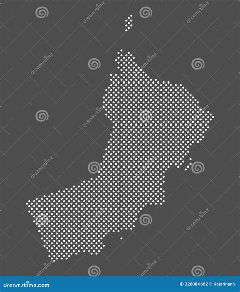 Oman Map Dot On Gray Background Dotted Map Of Sultanate Of Oman