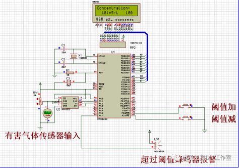 基于51单片机有害气体浓度检测超限报警proteus仿真危险气体报警器仿真图 Csdn博客