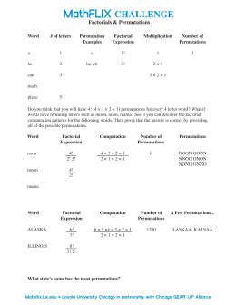 Permutations - Kuta Software