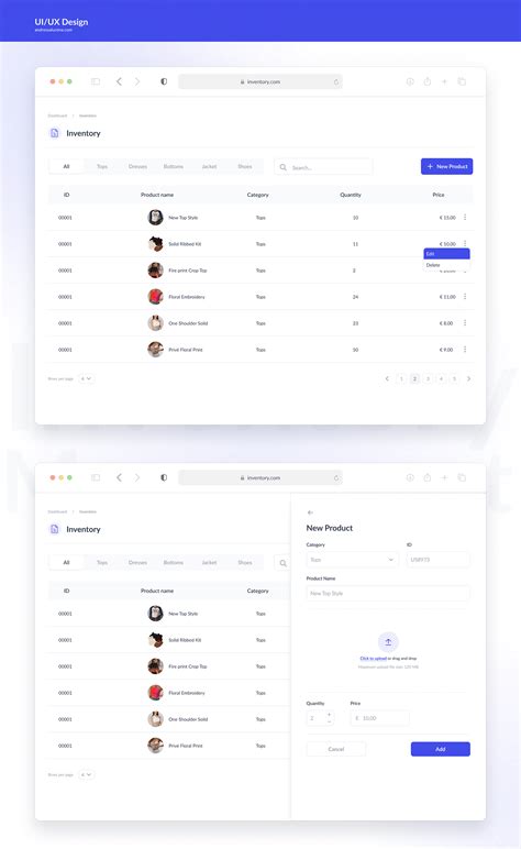 Inventory Management Ui Concept On Behance