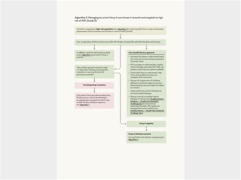 Algorithm Managing Recurrent Strep A Sore Throat Heart Foundation Nz