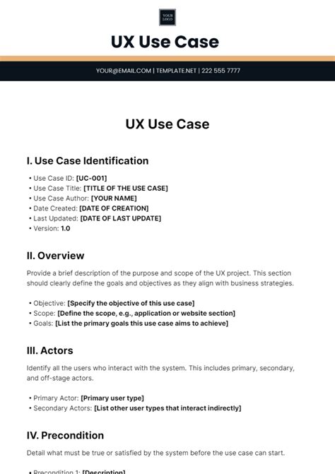 Ux Use Case Template Download