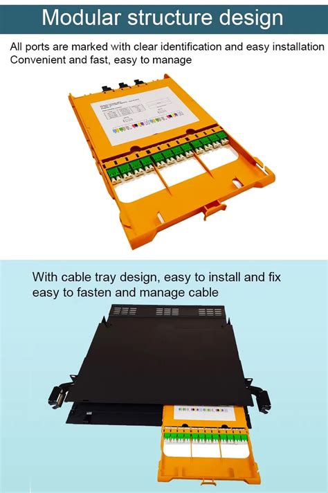 Fiber Patch Panel Unit Sm G657a2 24 Core Fiber Optic Cassette For Odf Lc Gcabling Optical