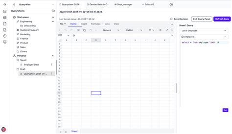 Query Sheets Querywise