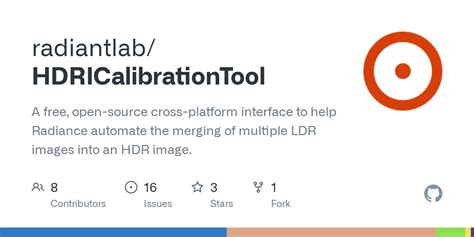 Hdricalibrationtool Readme Dev Md At Main Radiantlab Hdricalibrationtool Github