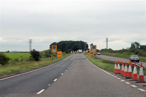 A1 Roadworks Ahead © Jhannan Briggs Geograph Britain And Ireland