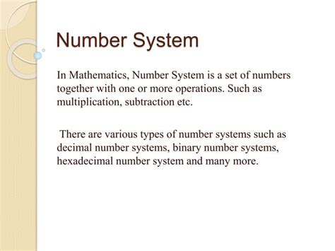 Number System In Computer Pptx