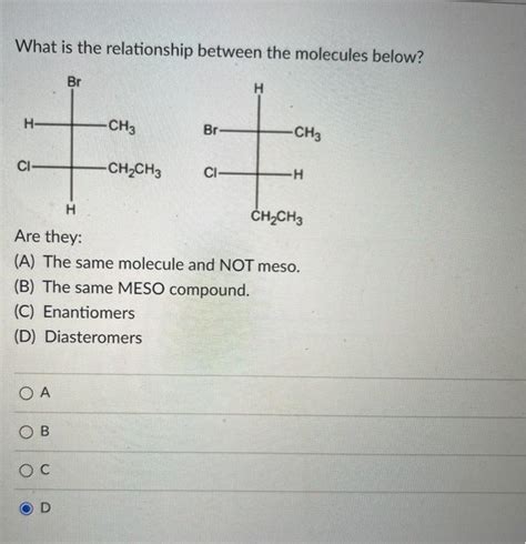 Solved Is The Molecule Below A Meso Compound Yes It Is Chegg Com