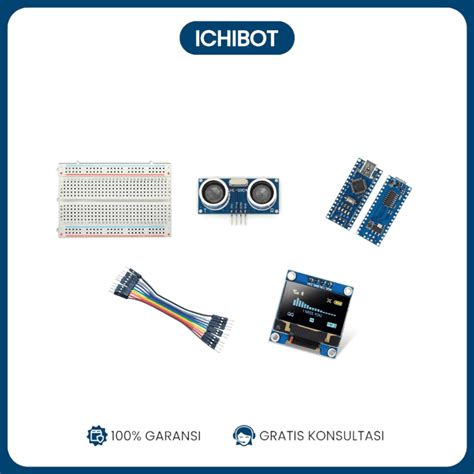 Kit Module Penggaris Digital Sensor Ultrasonic Hc Sr04 Arduino Nano Modul Digital Ruller