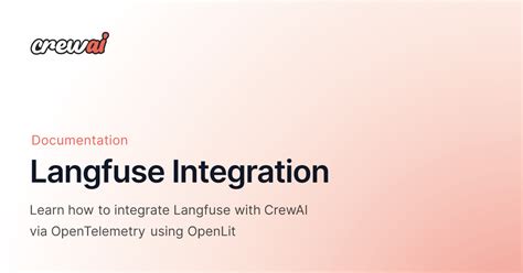 Langfuse Integration Crewai