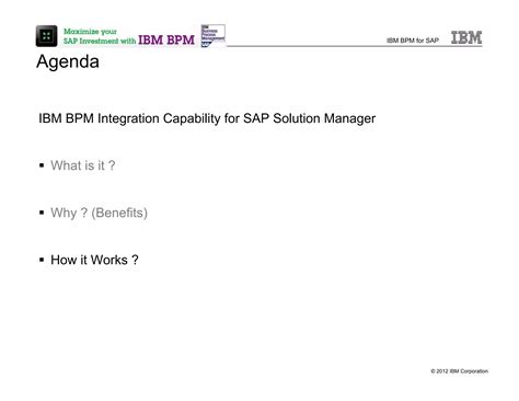 ibm bpm integration with sap solution manager capability and benefits