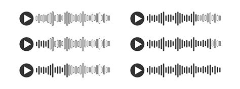 음성 메시지 아이콘입니다 흰색 배경에 격리 된 음성 음파와 오디오 채팅 메신저 모바일 앱 인터페이스 벡터 그래픽 일러스트레이션 Brand Name Online