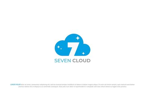 Premium Vector Logo Seven Cloud Illustration Template