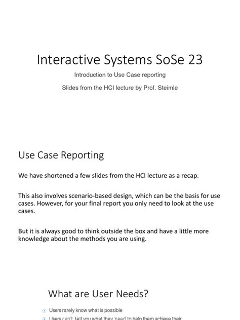 Recap Use Case Reporting Pdf Use Case Cognitive Science