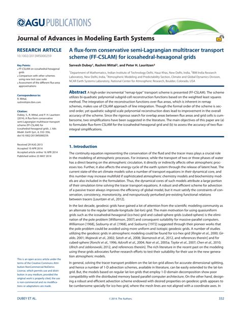 Pdf A Flux Form Conservative Semi Lagrangian Multitracer Transport Scheme Ff Cslam For