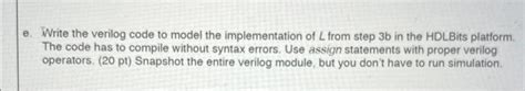 Solved L Abc Bcd Cdenote Write The Verilog Code On