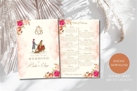 Canva Wedding Program Template