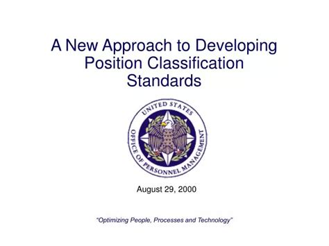 Ppt A New Approach To Developing Position Classification Standards