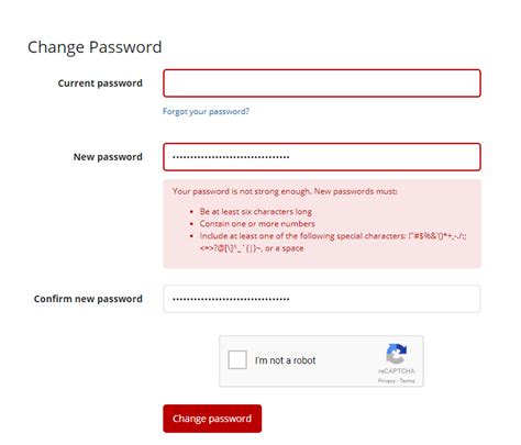Password Requirements Shaming