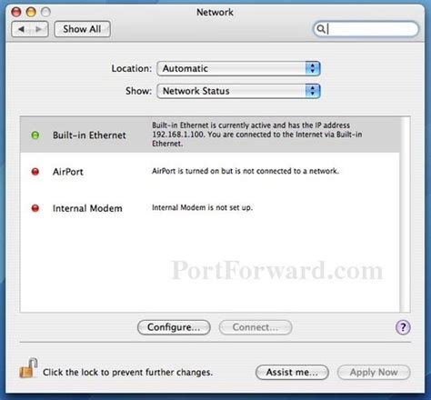 Setting A Static IP Address In Mac OS X 10 4