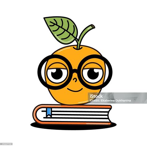 학교 복고풍 현대 일러스트레이션으로 돌아 가기 펑키 캐릭터 사과 와 안경 와 책 통 하고 있는 투명한 배경에 빈티지 벡터 디자인입니다 0명에 대한 스톡 벡터 아트 및 기타