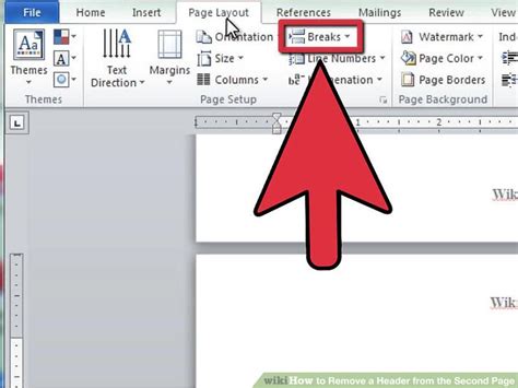 How To Remove A Header From The Second Page Steps