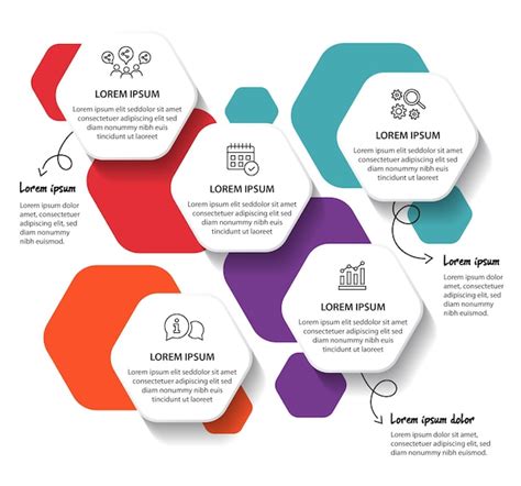 Free Vector 5 Steps Infographic Flowchart Design Template