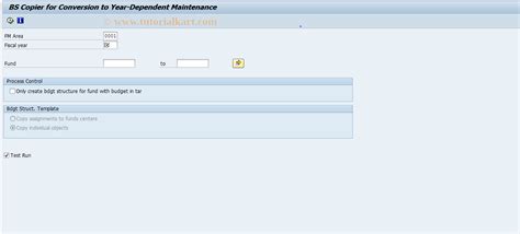 FM Y SAP Tcode FM Copy BS Year Dependent StD