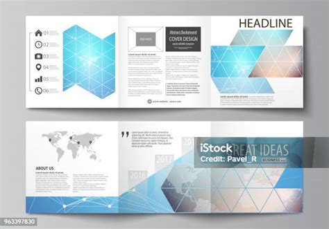 편집 가능한 레이아웃의 최소한의 벡터 그림입니다 2 현대 크리에이 티브 평방 브로셔 나 전단지 디자인 서식 파일을 포함 한다