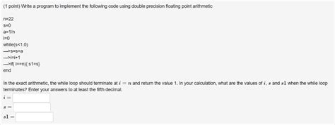 Solved 1 Point Write A Program To Implement The Following